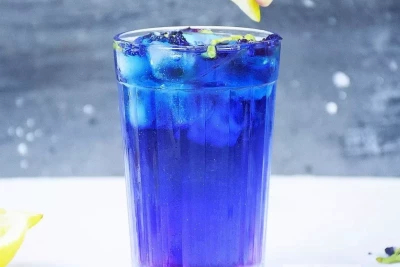 Lemonade from blue tea. - Vegan recipe | Ropovka.com